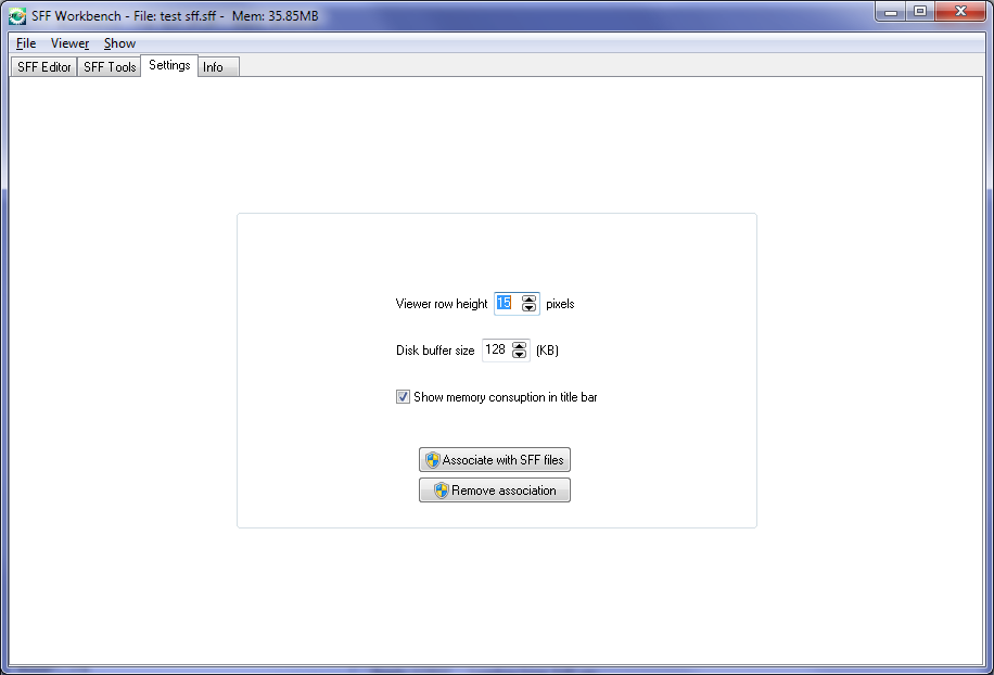 SFF Workbench Screenshots-a user friendly SFF file viewer, SFF editor ...