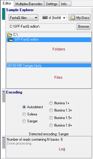 NextGen Workbench user manual|Open, view and process SFF/FastQ files