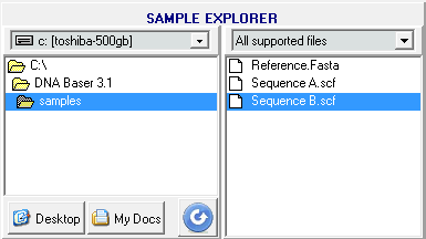 DNA Sequence Assembler->Manual->The Project Builder